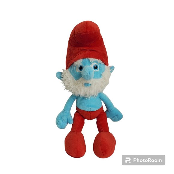 Kellytoy | Toys | Smurfs Papa Smurf Plush Stuffed Toy Blue Red Gnome ...
